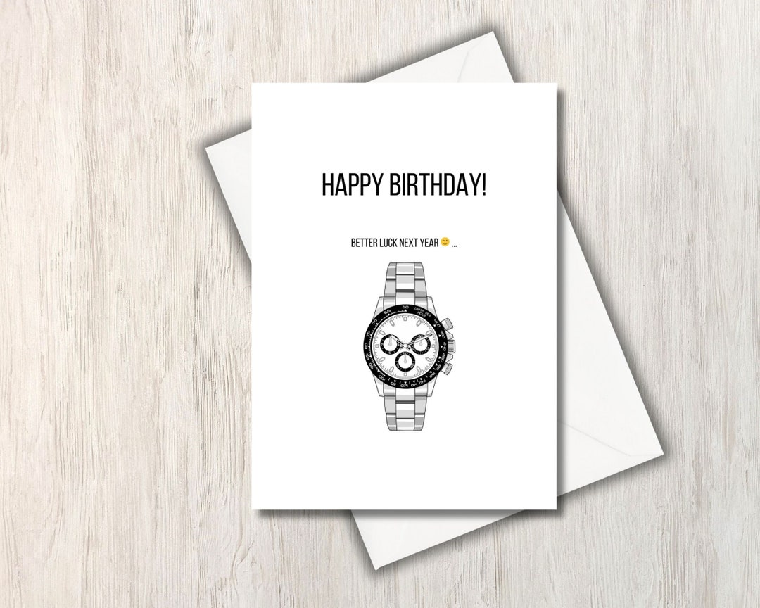 Daytona Style Watch Card - Punny, Funny, Cute, Anniversary, Birthday ...