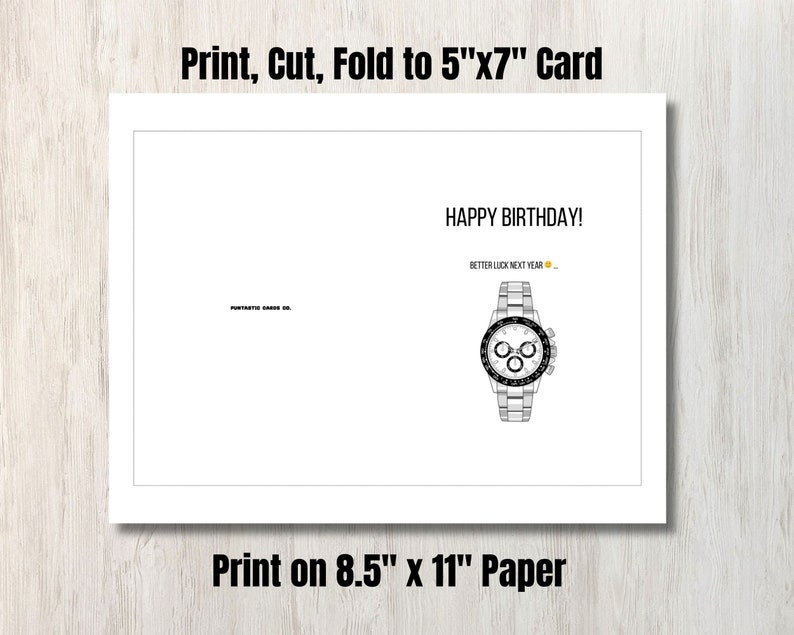 Daytona Style Watch Card - Punny, Funny, Cute, Anniversary, Birthday ...