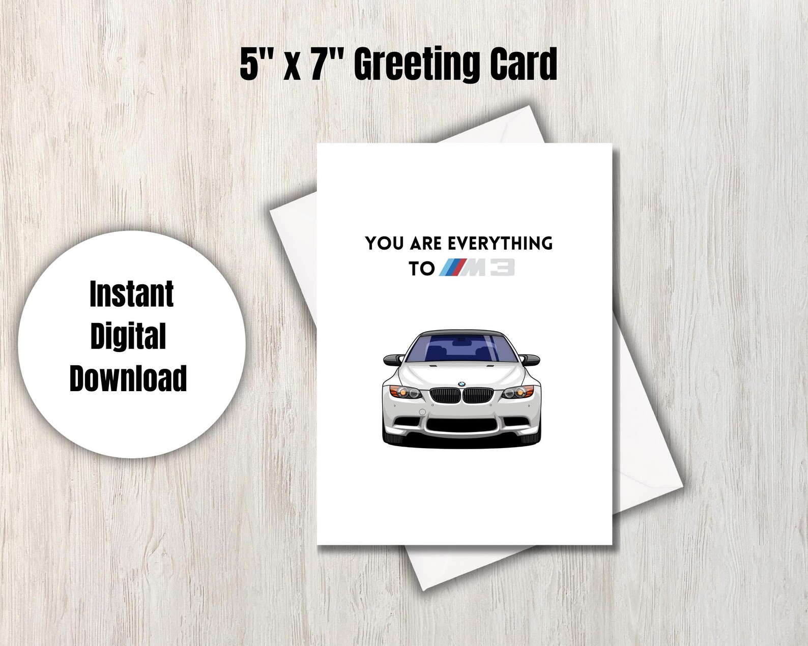 Cartoon Digital Car Card - BMW M3 E92 Anniversary, S65 Engine ...