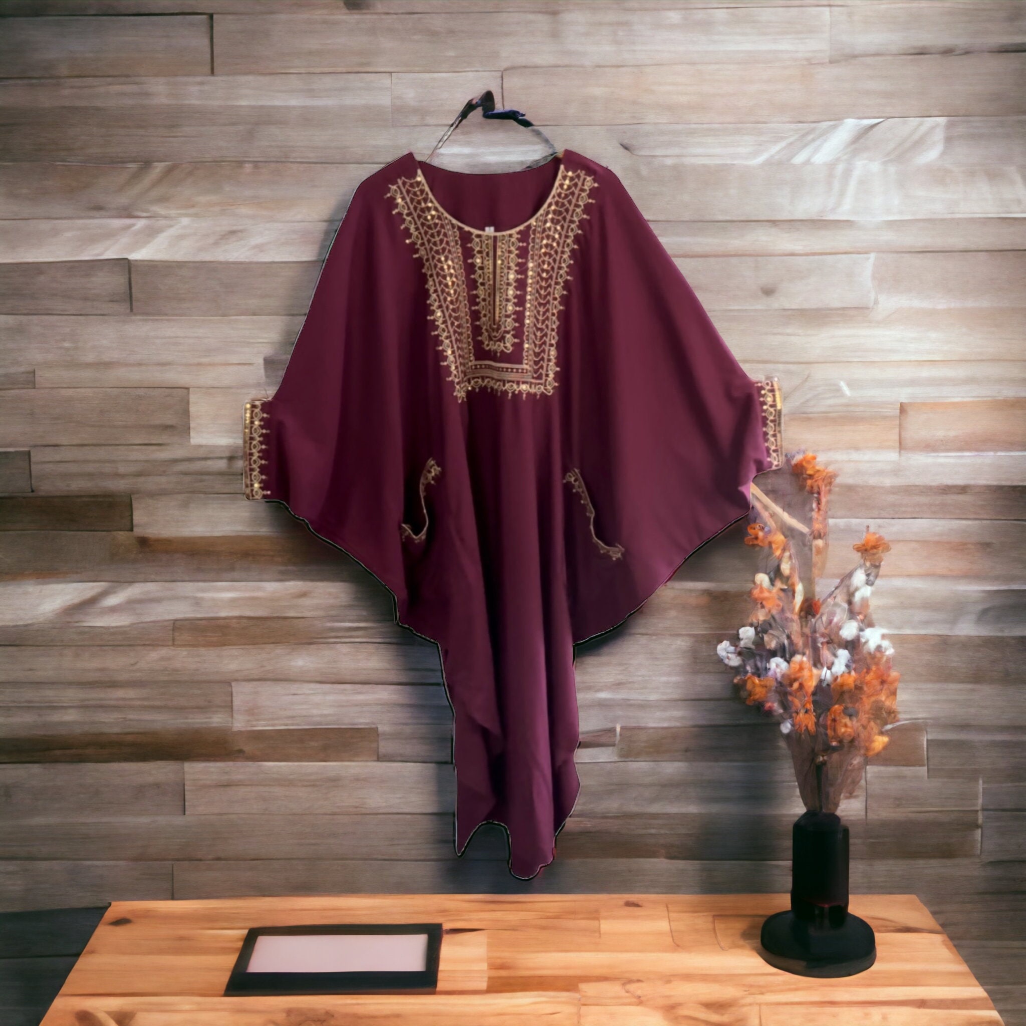 Egyptian Galabeya With Gold Trim and Sequins - Etsy