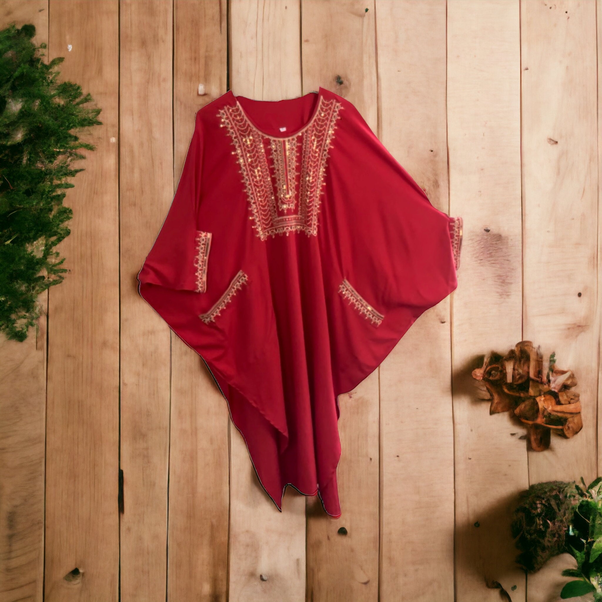 Egyptian Galabeya With Gold Trim and Sequins - Etsy