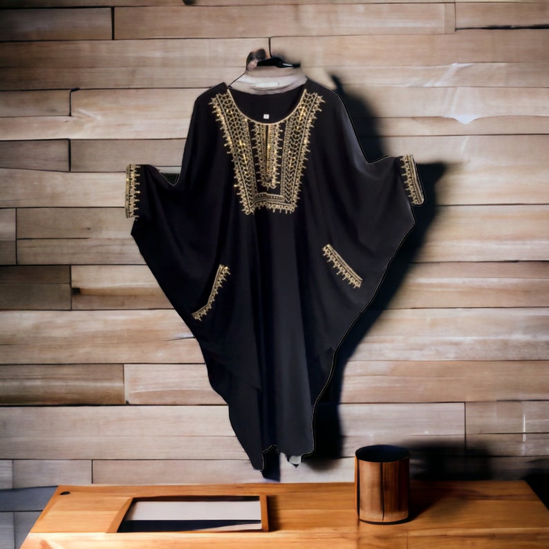 Egyptian Galabeya With Gold Trim and Sequins - Etsy