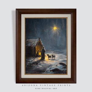 Nativity of Jesus Christ Print: Vintage Impressionist Christmas Art ...