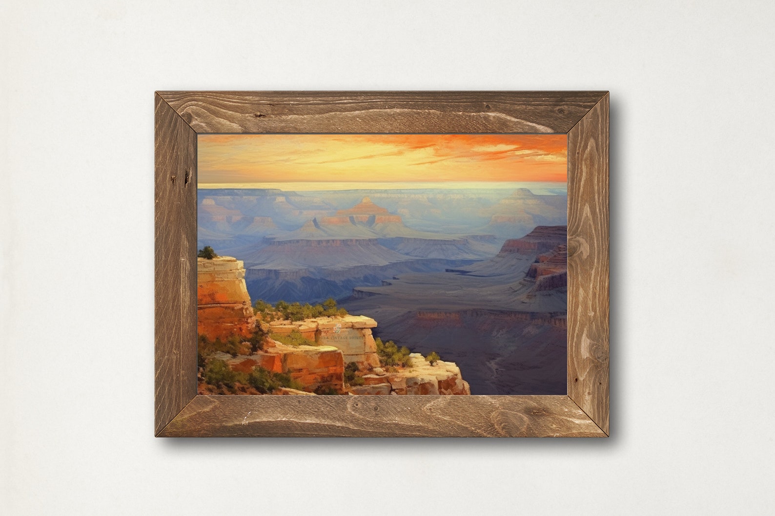 PRINTABLE Scenic Overlook View of the Grand Canyon at Sunset Painting ...