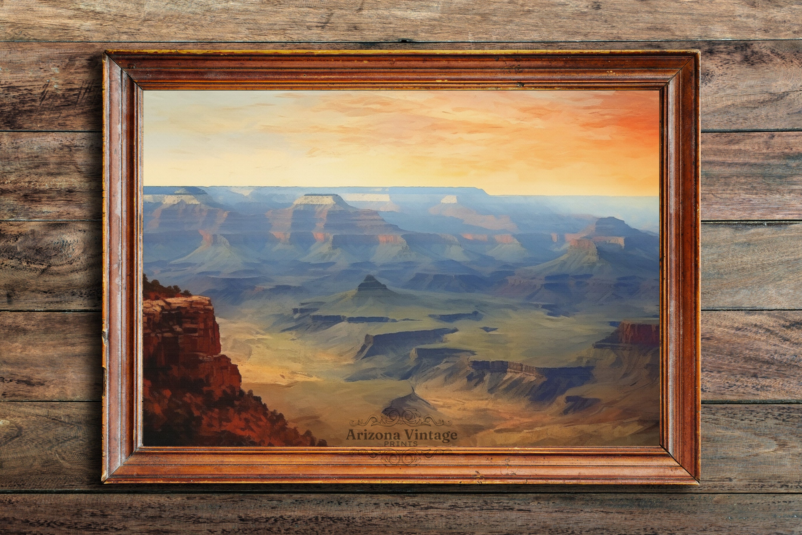 PRINTABLE Scenic Overlook View of the Grand Canyon at Sunset - Etsy