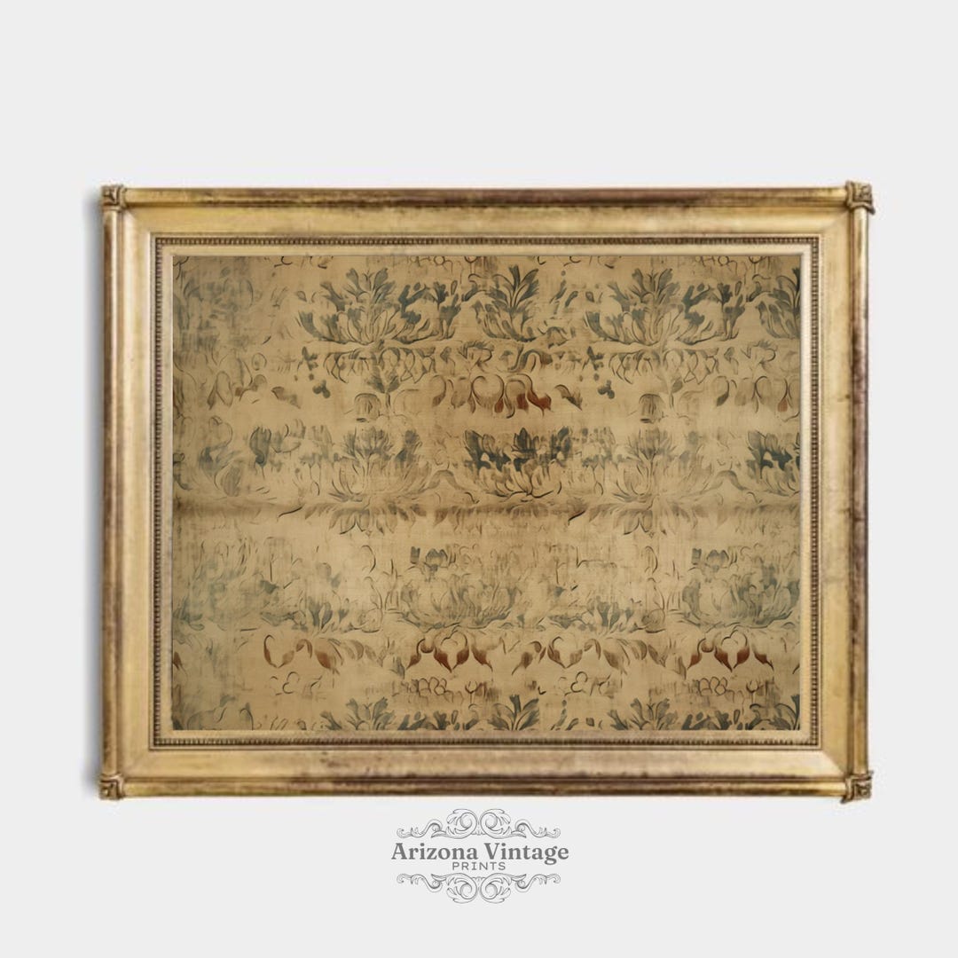 PRINTABLE - Antique Scottish Tapestry | Vintage Textile Wall Art | Digital Download - TP029 - Etsy