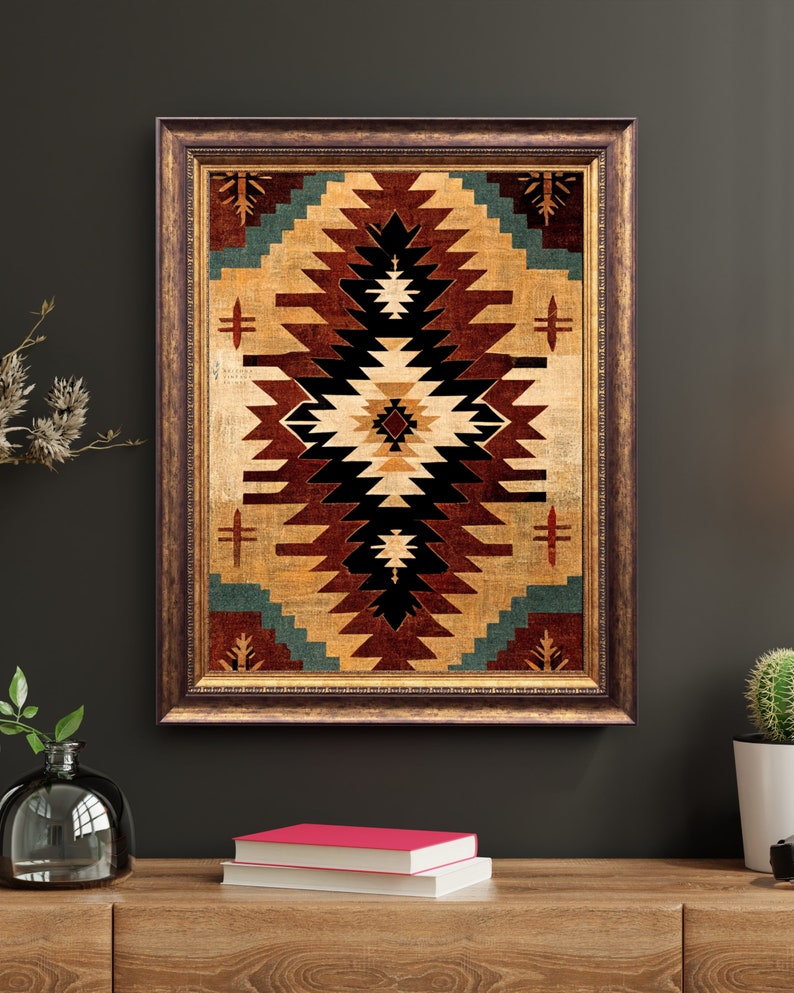 PRINTABLE Antique Southwest Native American Tapestry Design Rustic ...