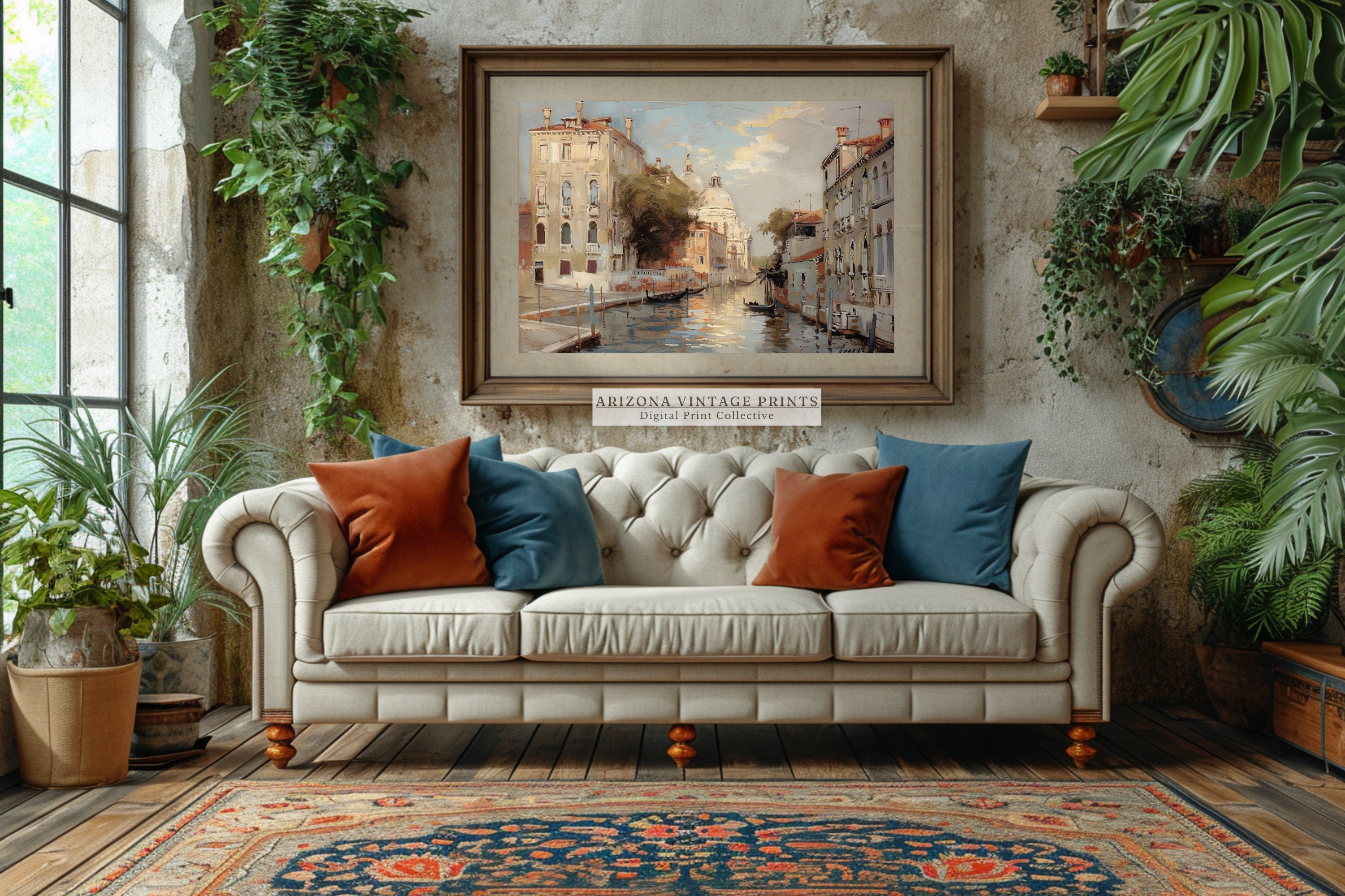 PRINTABLE - Canals of Venice - Antique Impressionist Oil Painting ...