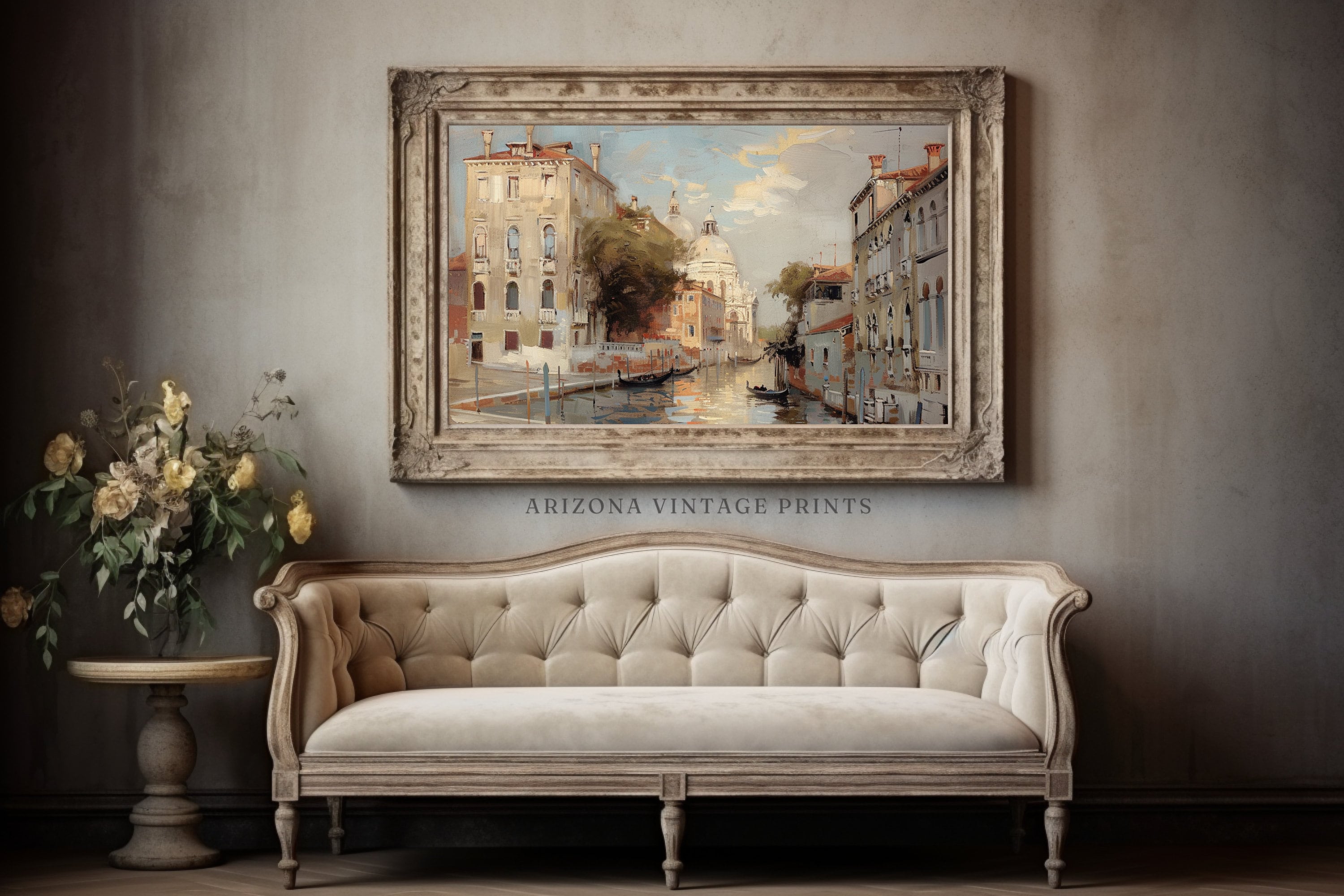 PRINTABLE - Canals of Venice - Antique Impressionist Oil Painting ...