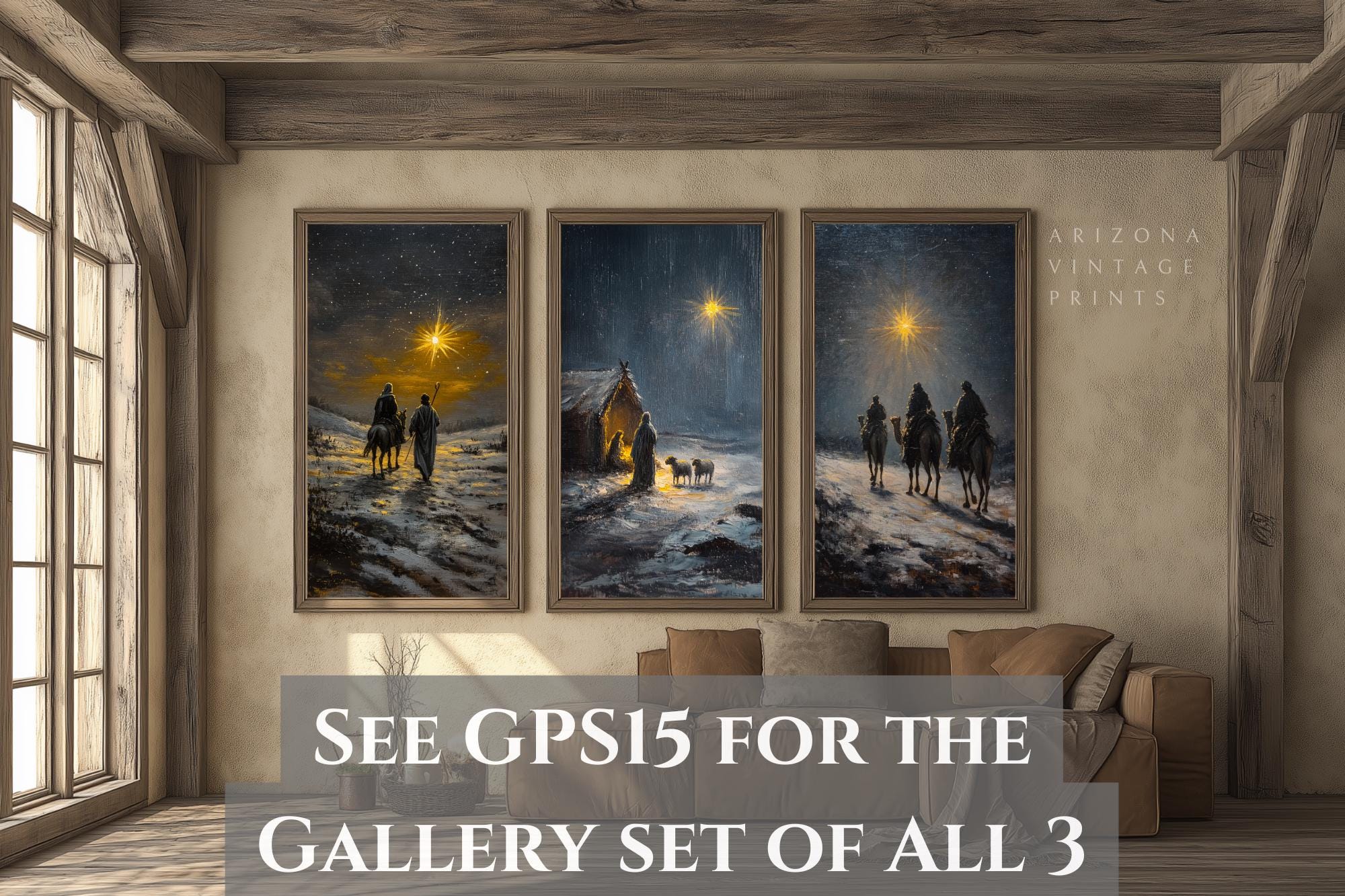 Nativity of Jesus Christ Print: Vintage Impressionist Christmas Art ...