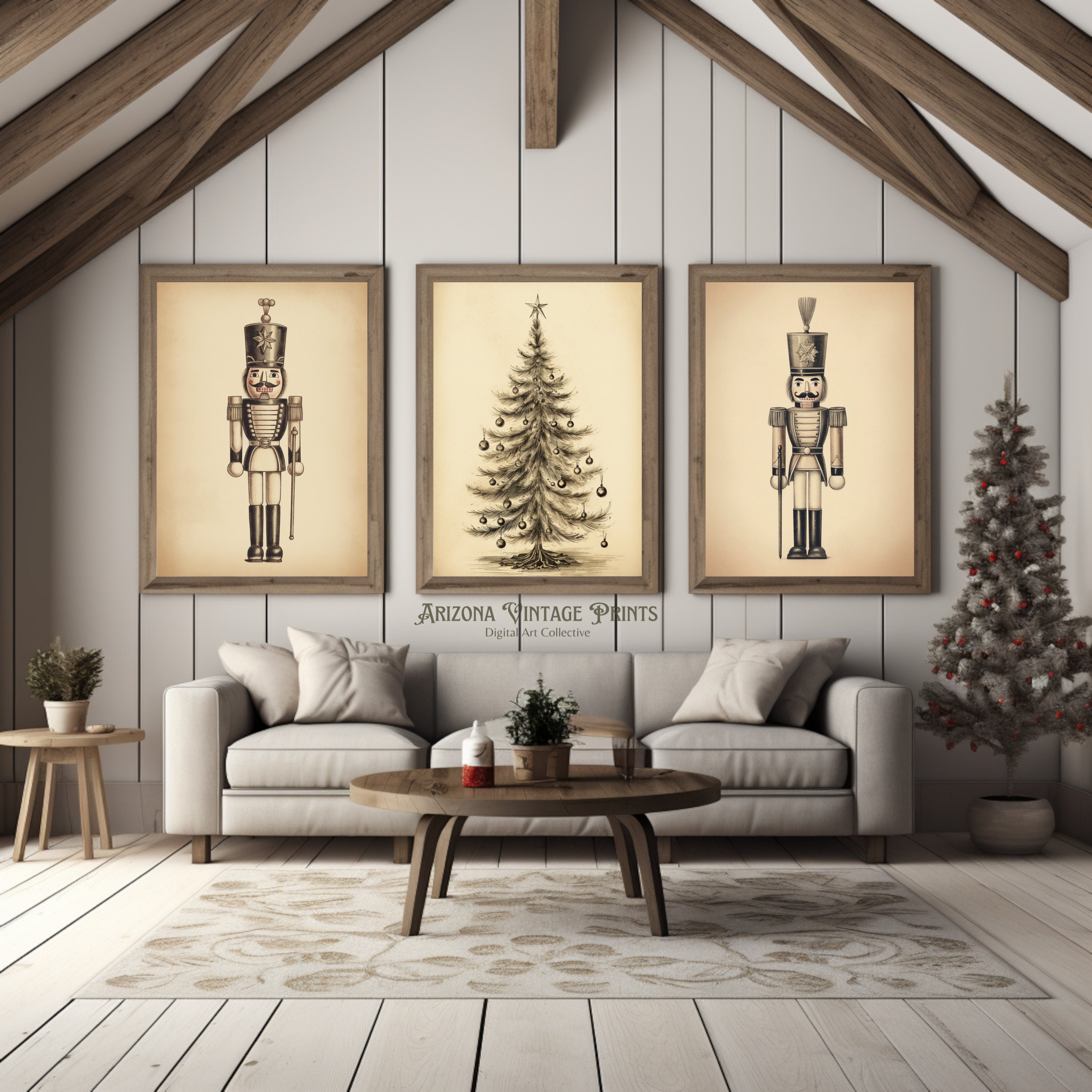 PRINTABLE Antique Christmas Nutcracker Drawing Vintage Christmas Art ...