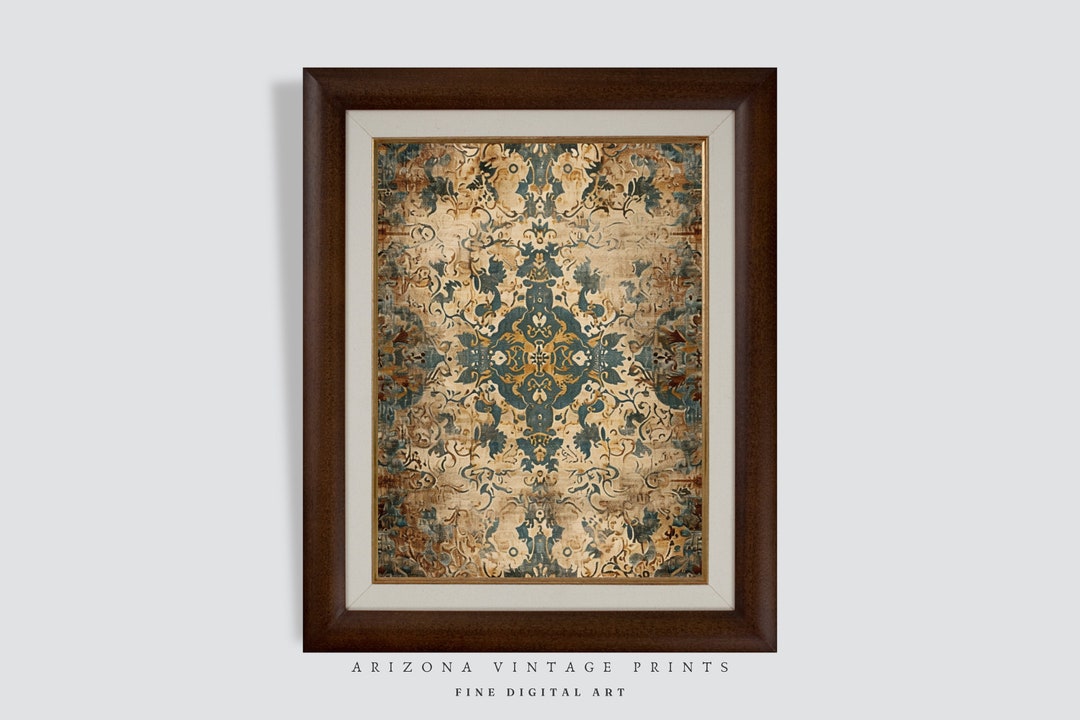 PRINTABLE Antique Spanish Tapestry | Vintage Textile Wall Art | Digital ...
