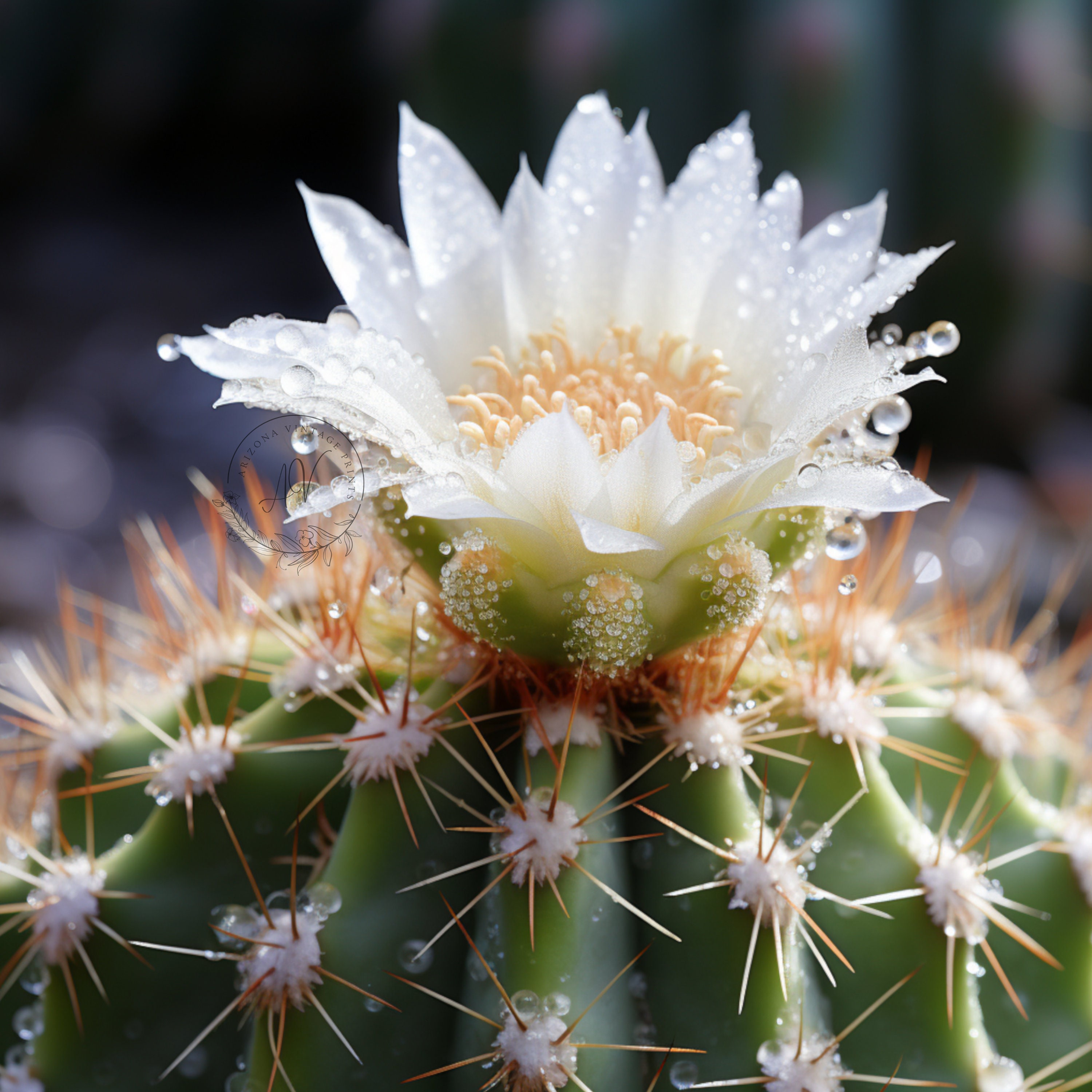 PRINTABLE Barrel Cactus Flower Bloom | Close up Picture | Digital ...