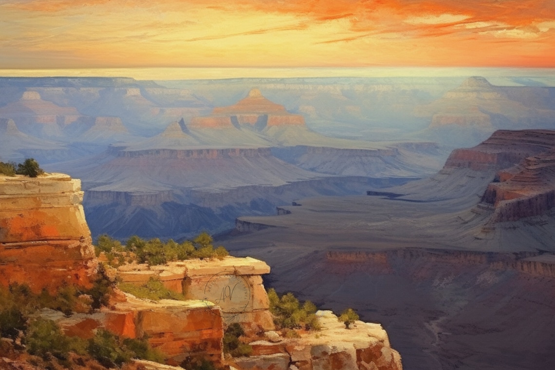PRINTABLE Scenic Overlook View of the Grand Canyon at Sunset - Etsy