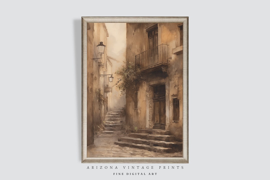 Vintage French Cityscape Print: 19th Century Watercolor (digital ...