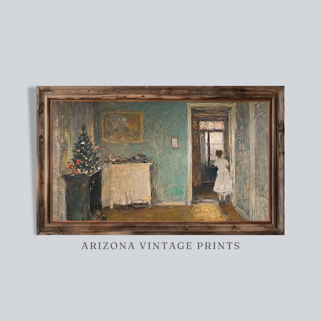 Vintage Christmas Painting: Impressionist Holiday Art (digital Download ...
