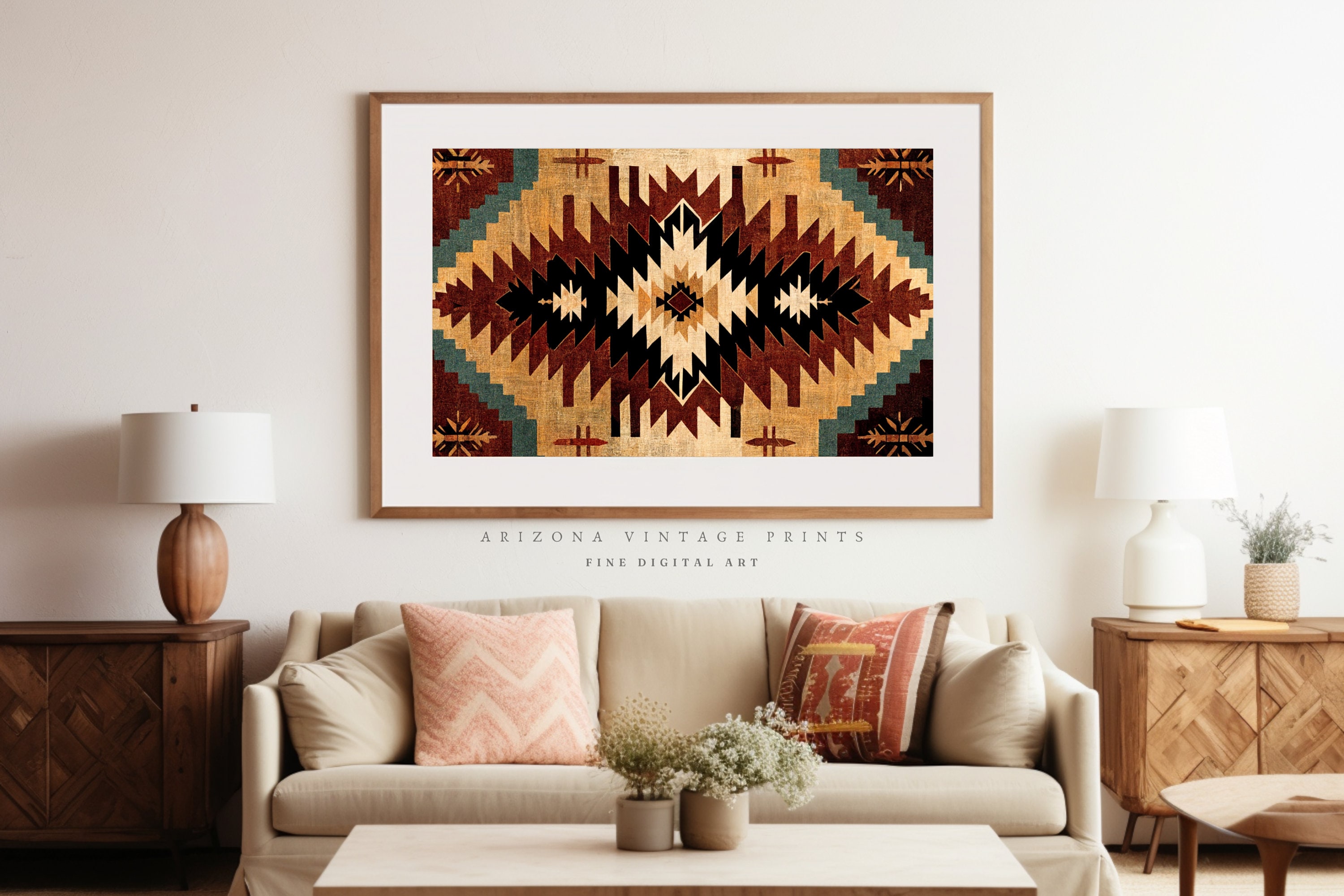 PRINTABLE Antique Southwest Native American Tapestry Design Rustic ...