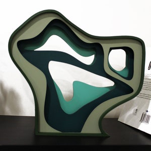 Colorful Parametric Wood Art, Unique Shelf Decorative Object, Wood ...