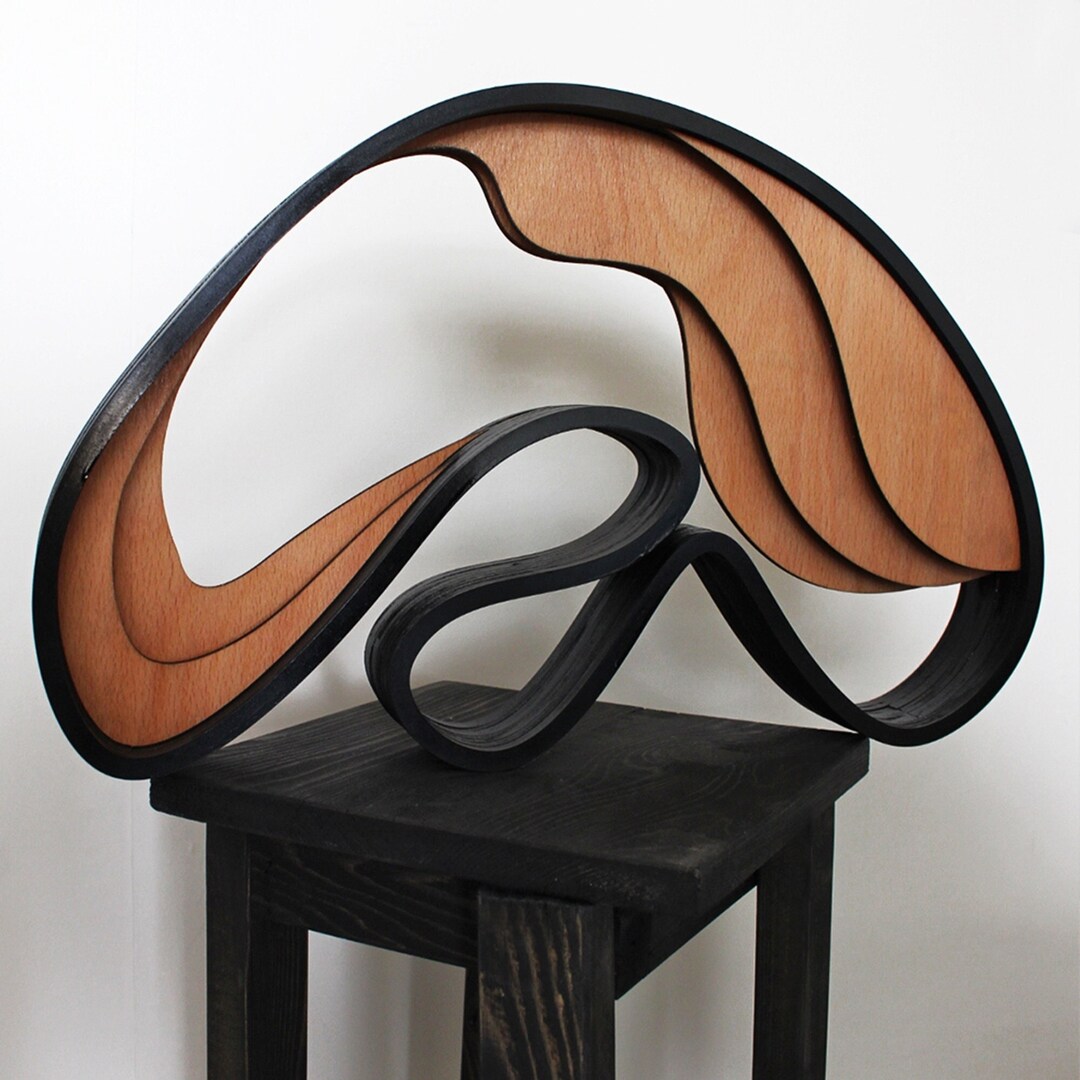 Parametric Wood Art, Wooden Unique Decor, Modern Wood Sculpture Art ...