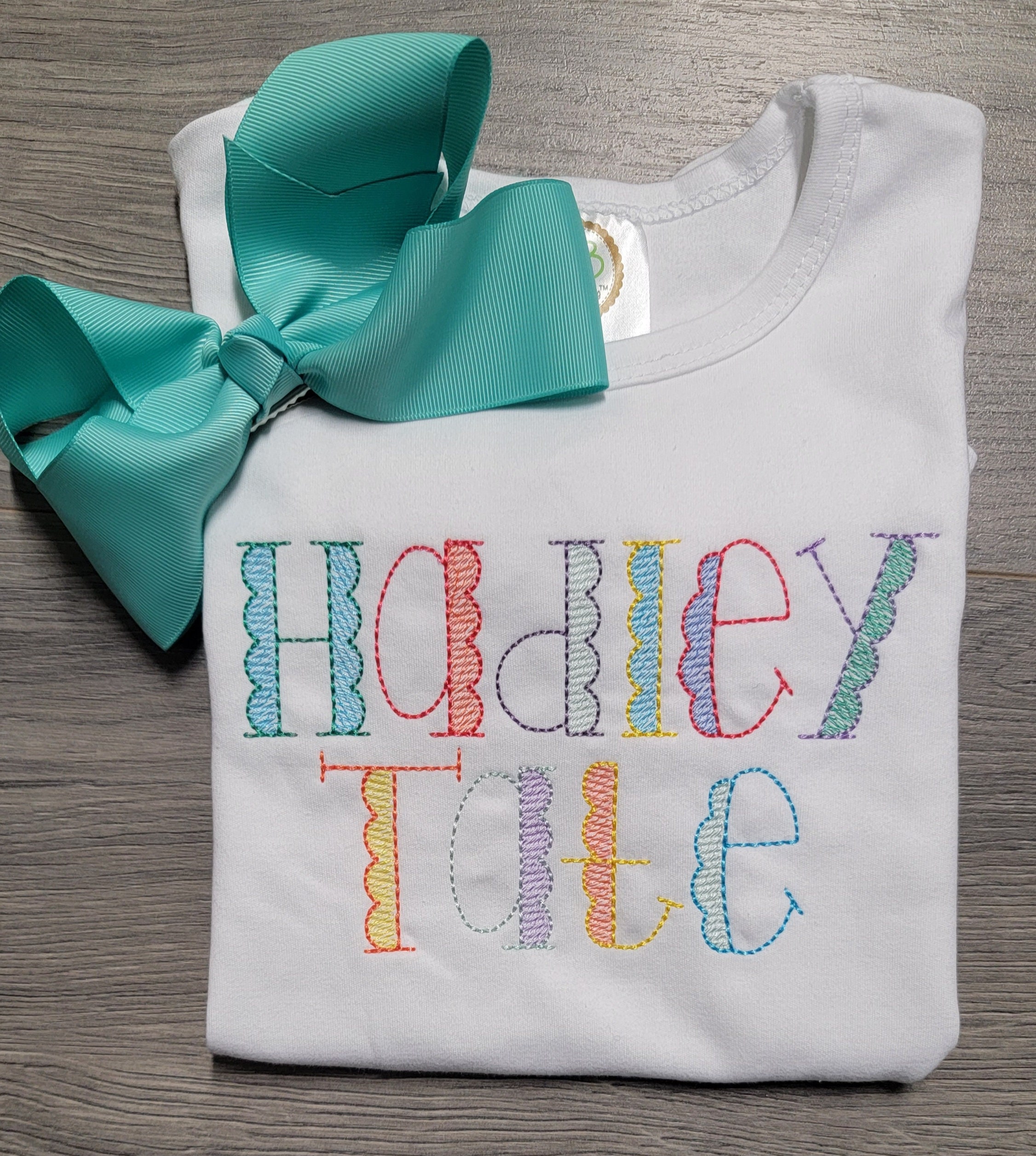 Custom Pastel Embroidered Name - Etsy