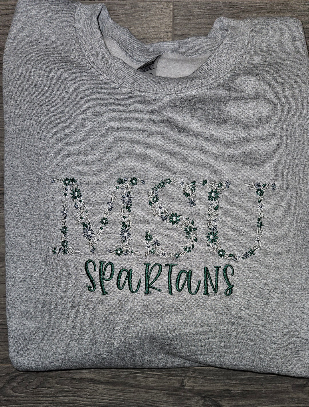 Custom Floral Embroidered Team Sweatshirt - Etsy