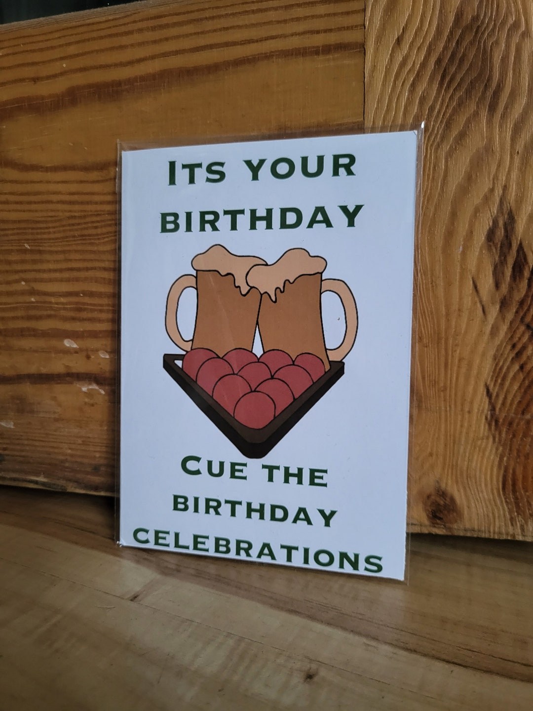 Snooker Themed Birthday Card - Etsy