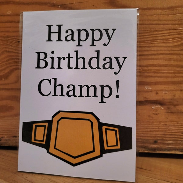 Wwe Wrestling Birthday Card - Etsy