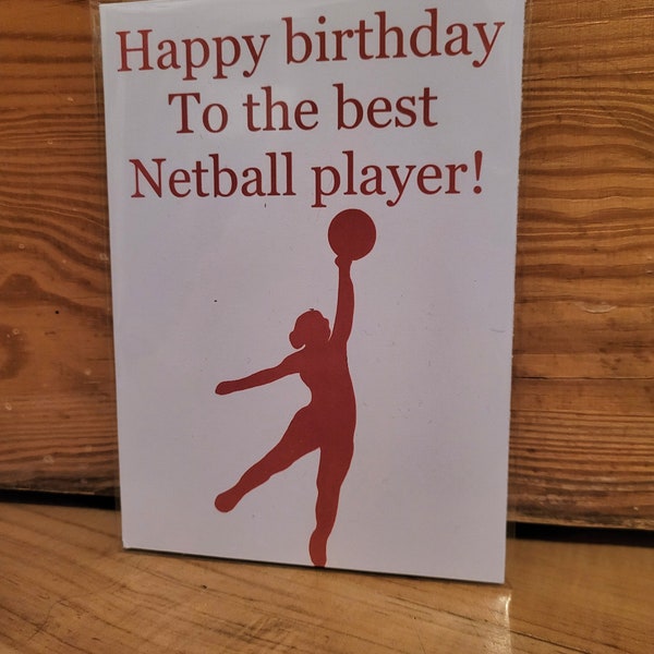 Netball Birthday Card - Etsy UK