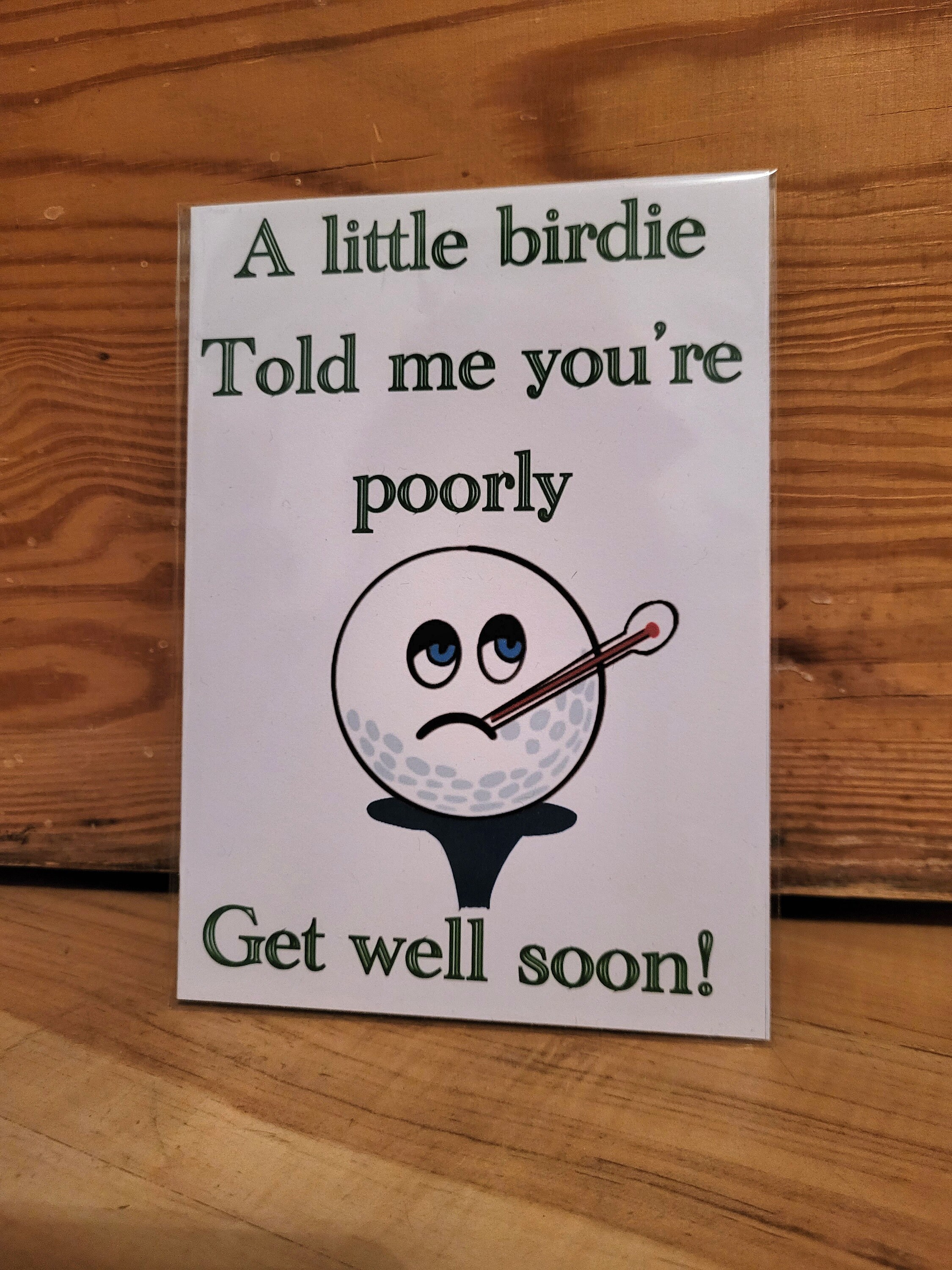 Golf Get Well Soon Card - Etsy
