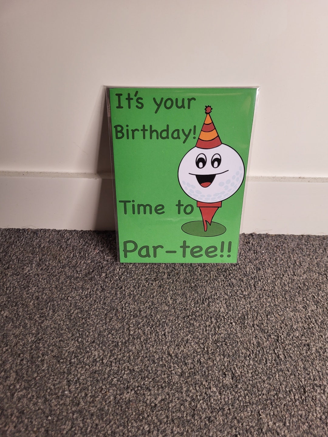Time to Party Golf Themed Birthday Card - Etsy