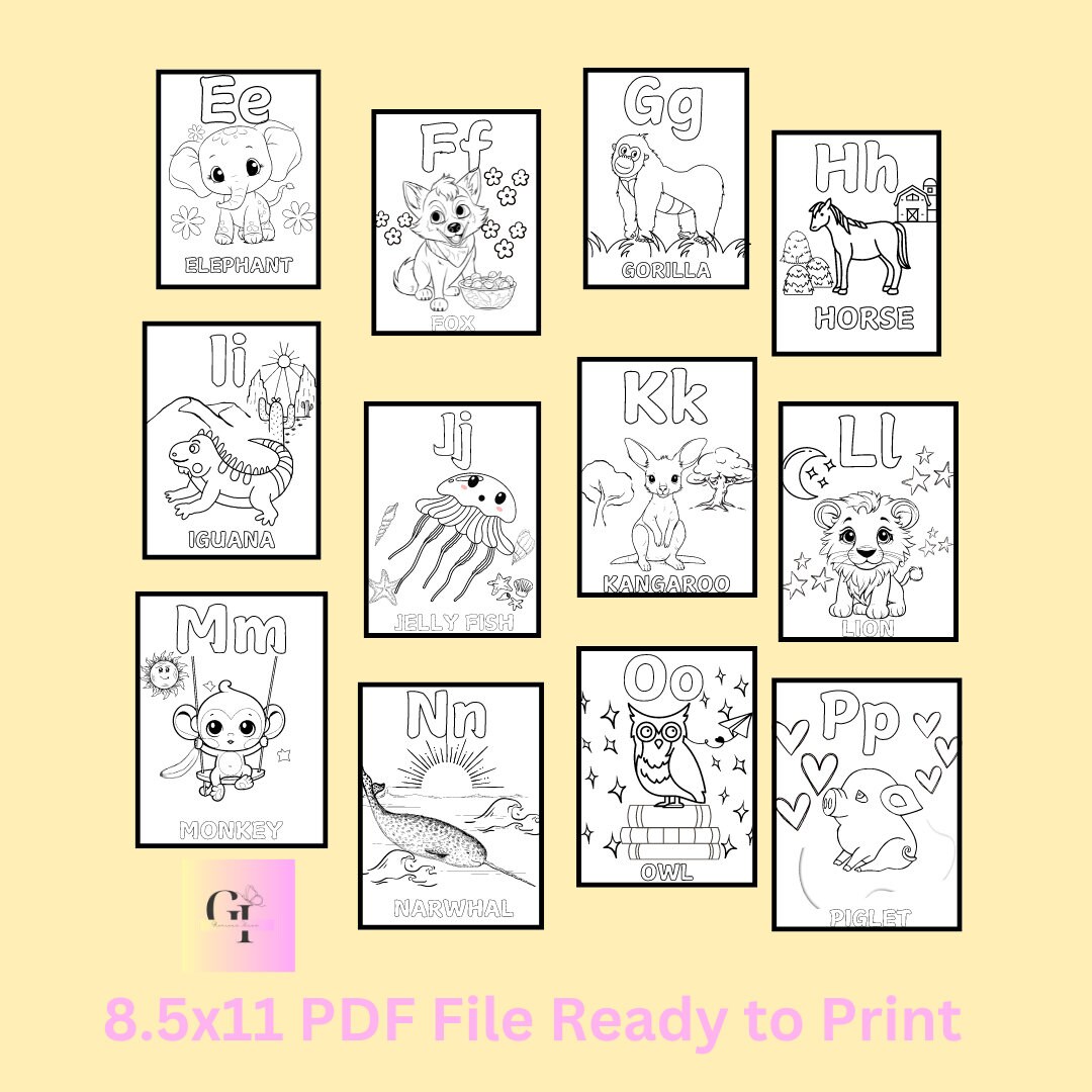 Coloring Book, Alphabet Coloring Page, Preschool Coloring Page ...