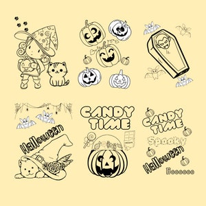 Halloween Digital Coloring Page, PDF Printable Coloring Page, Color ...