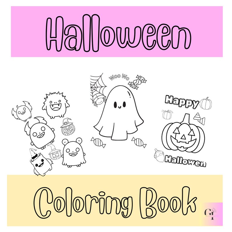 Halloween Digital Coloring Page, PDF Printable Coloring Page, Color ...
