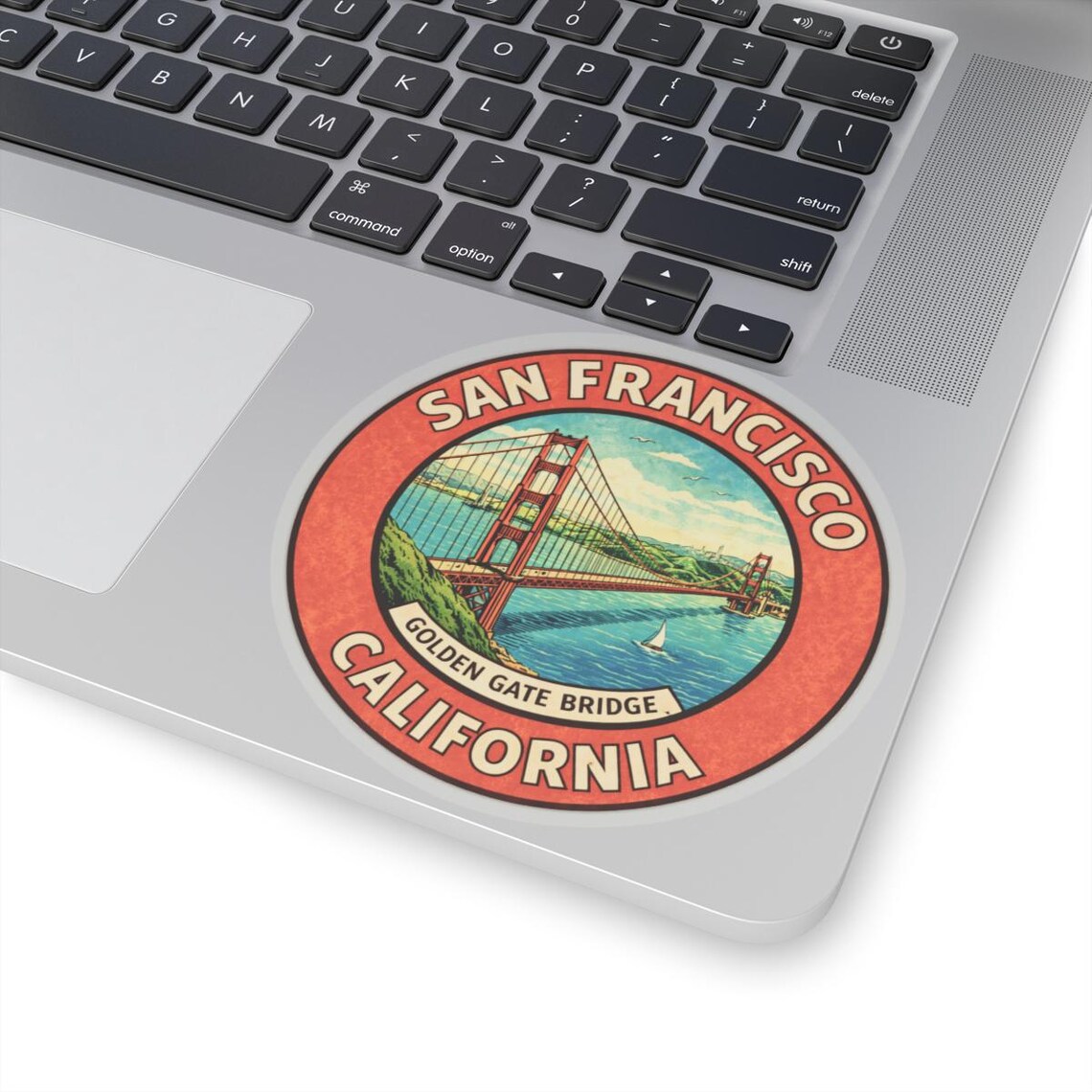 San Francisco Sticker, Golden Gate Bridge Sticker, California Travel ...