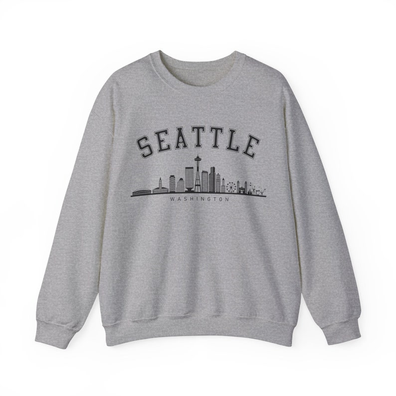Seattle Sweatshirt, Seattle Hoodie, Washington Top, Seattle Crewneck ...