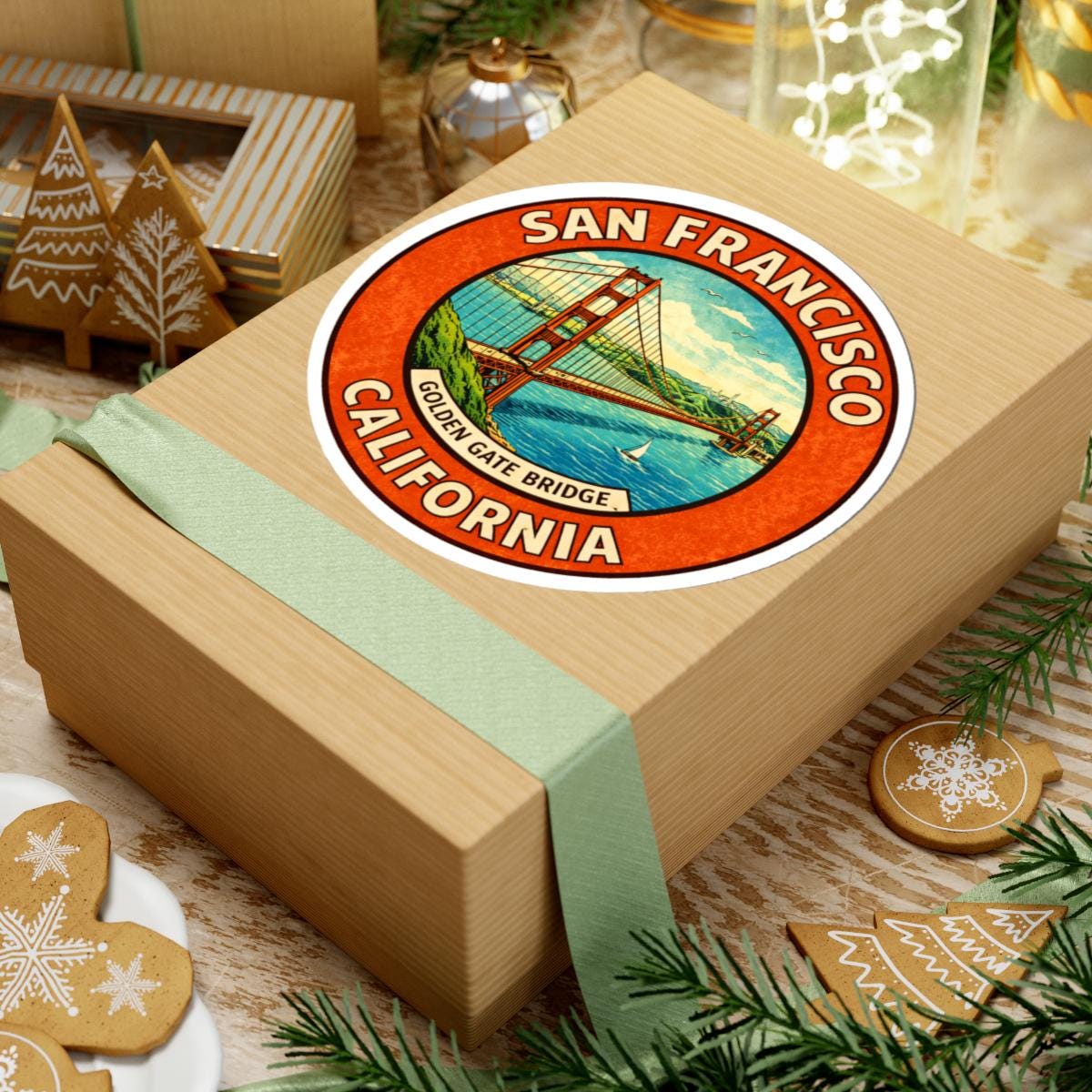San Francisco Sticker, Golden Gate Bridge Sticker, California Travel ...