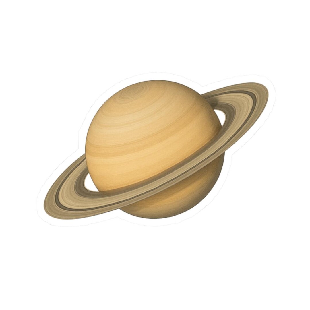 Saturn Sticker, Space Décor for Laptops, Journals, Water Bottles, Gift ...