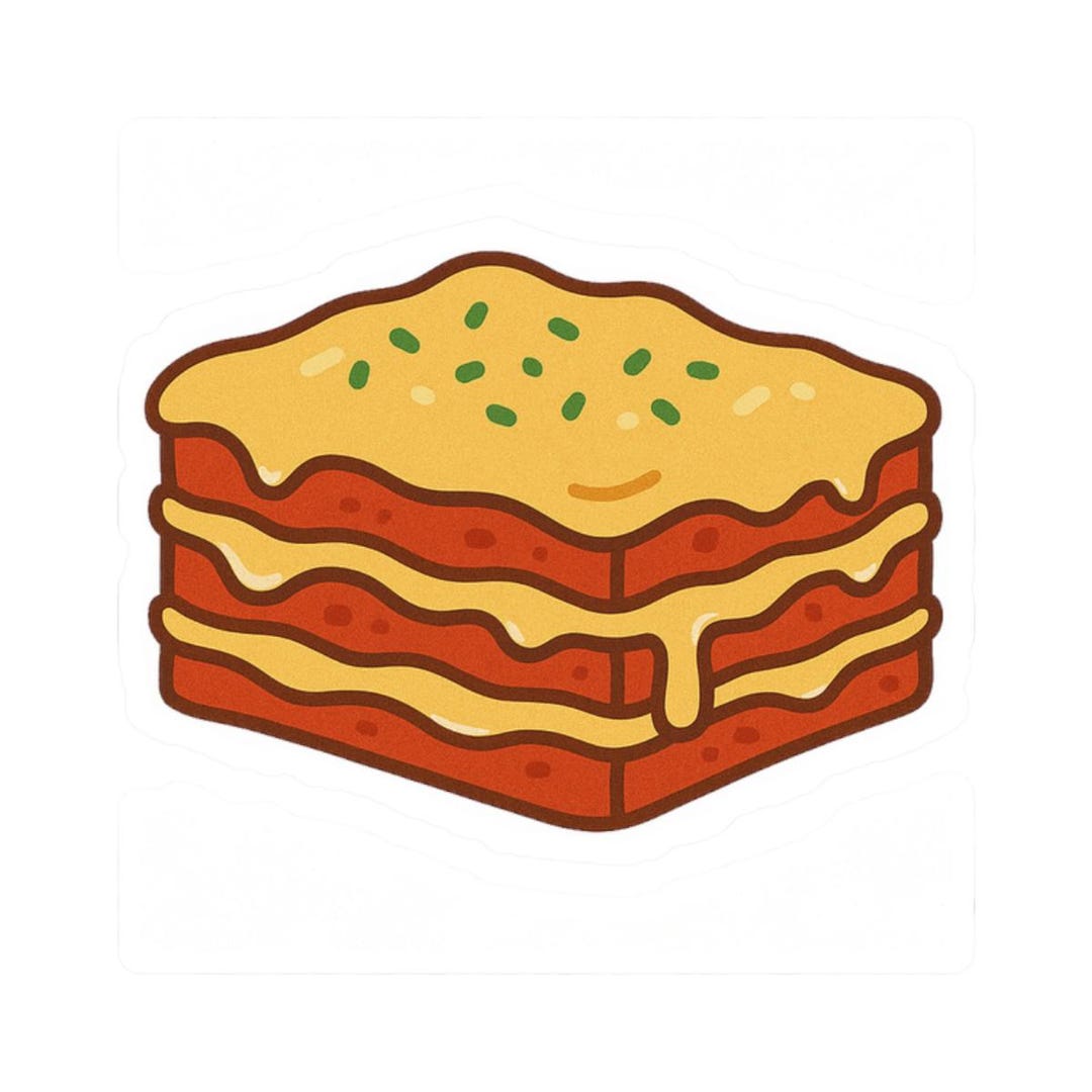 Lasagna Sticker, Cute Foodie Decal, Laptop Sticker, Kitchen Decor, Chef ...