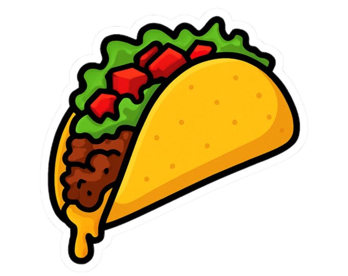Taco Decal, Taco Sticker, Taco Wall Decor, Taco Restaurant Decor - Etsy ...