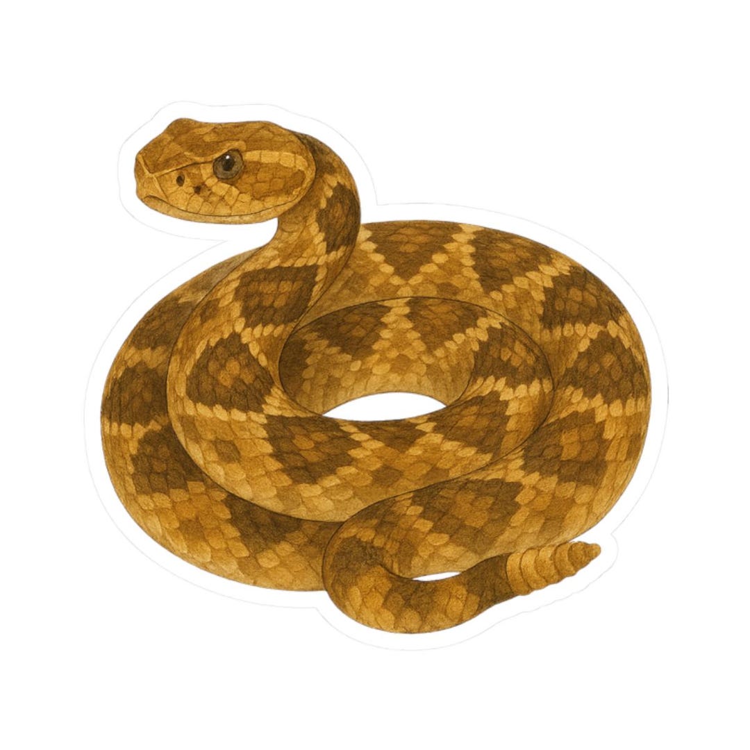 Diamondback Rattlesnake Sticker, Snake Decal, Laptop Styling, Wildlife ...