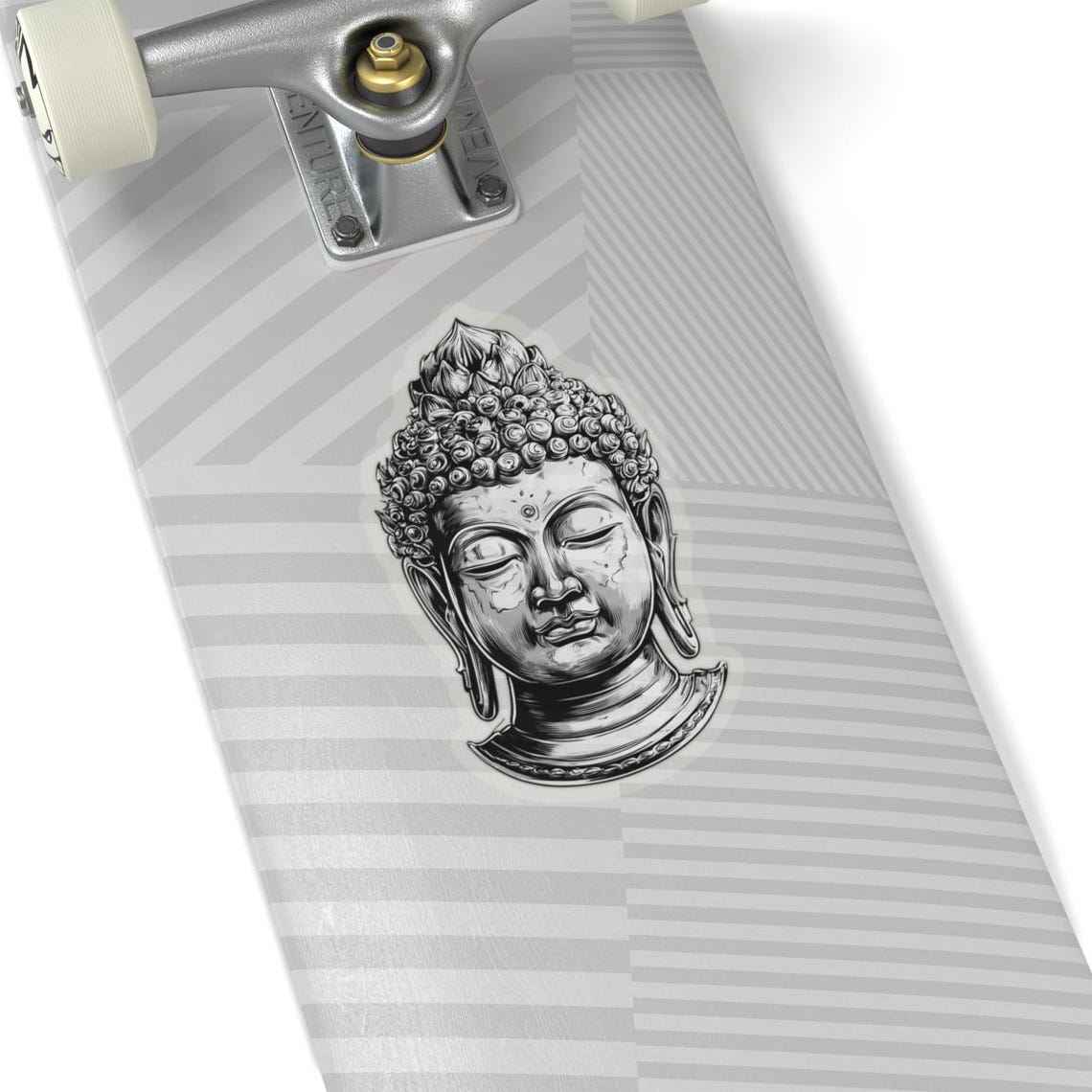 Buddha Head Sticker, Zen Decal, Amida Art, Lotus Pose Kiss-cut Stickers ...