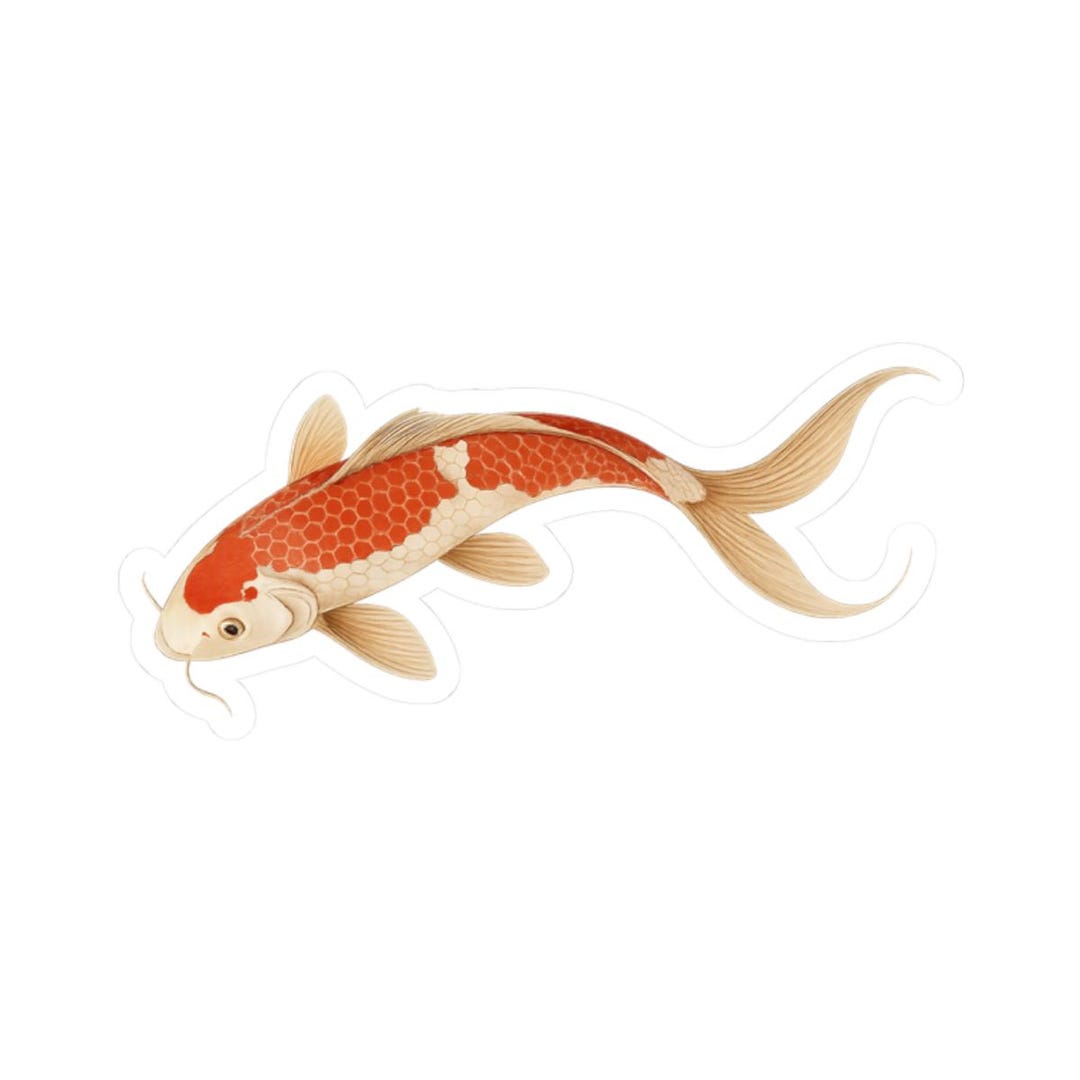 Koi Fish Sticker, Aesthetic Laptop Decals, Cute Watercolor Art, Koi ...
