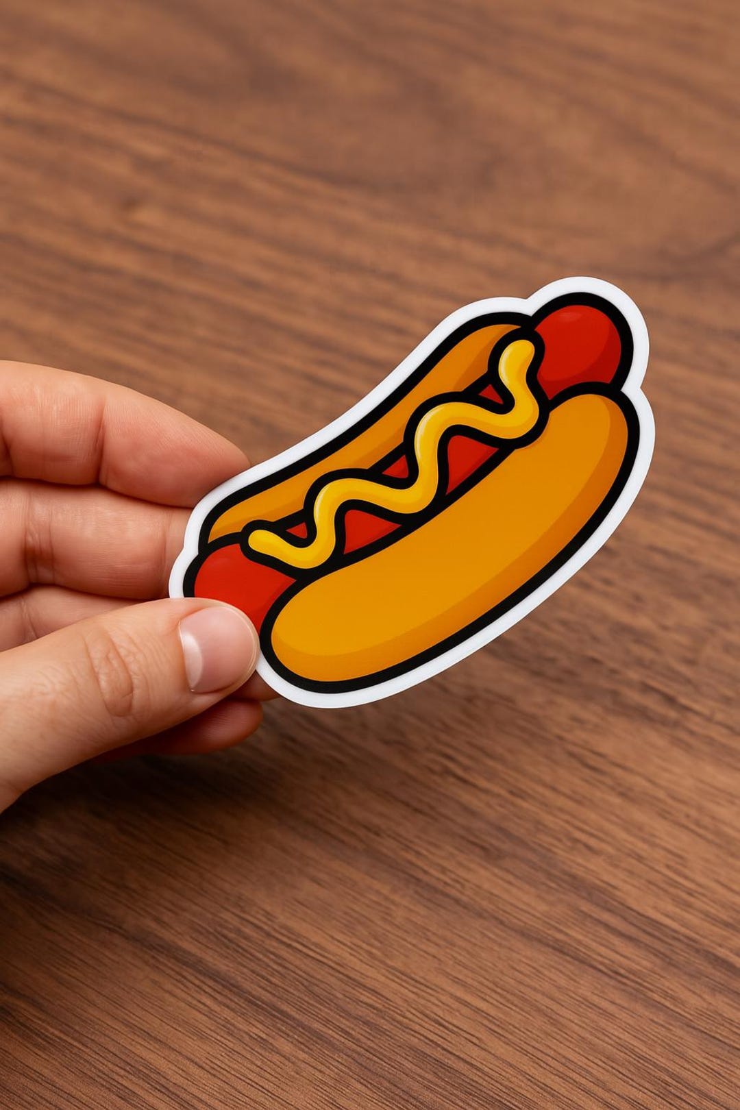 Hot Dog Sticker, Fun Vinyl Decal for Laptops and Journals, Quirky Gift ...