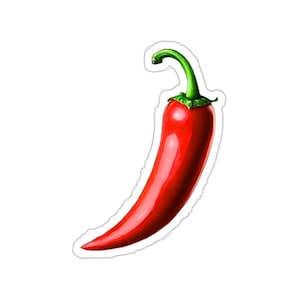 Chili Sticker, Hot Chili Sticker, Red Chili Sticker, Laptop Vinyl ...