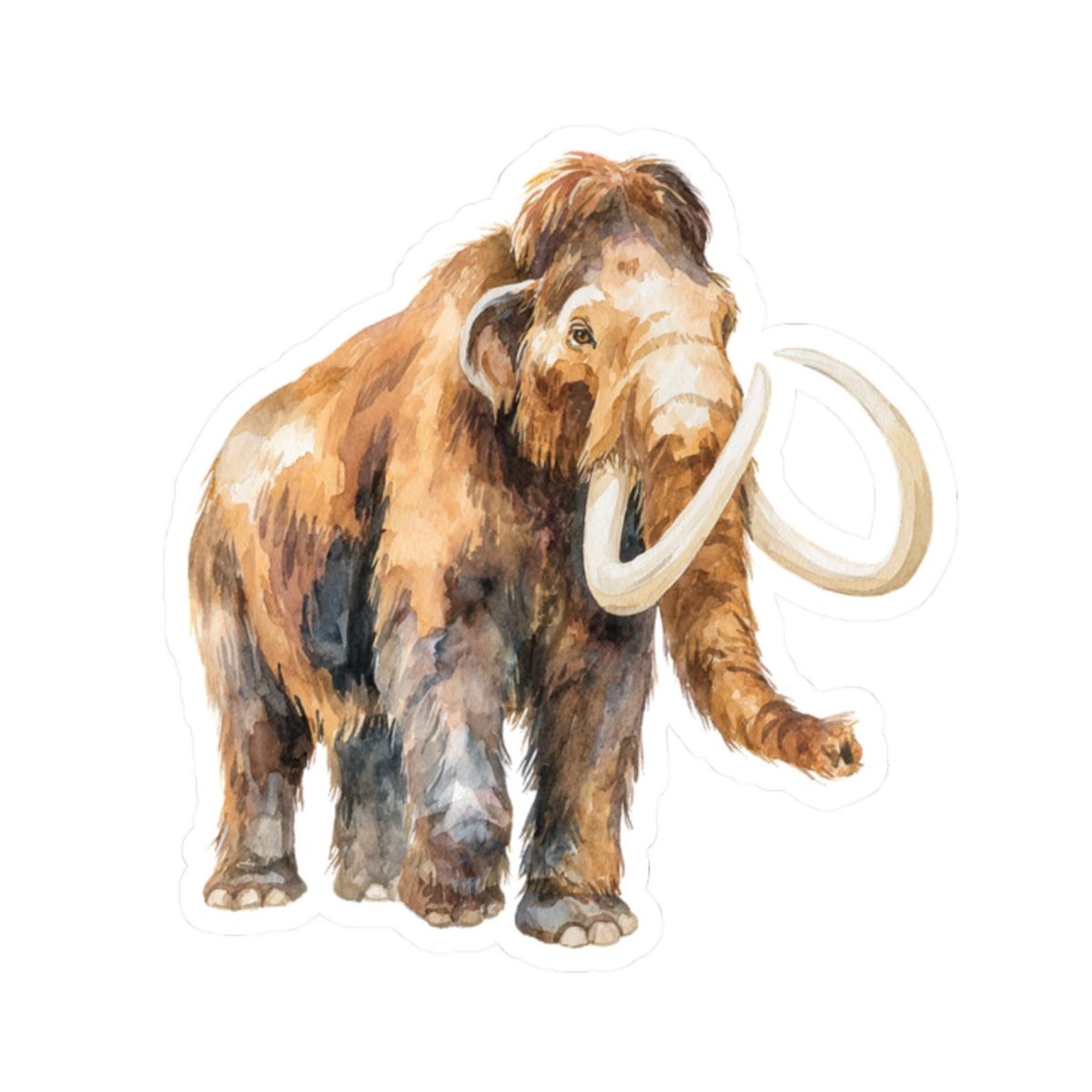 Mammoth Sticker, Woolly Mammoth Decal, Pleistocene Art, Ice Age ...