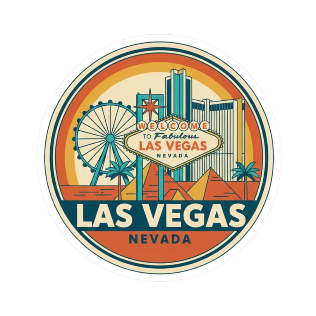 Las Vegas Sticker, Welcome to Vegas Decal, Kiss-cut Vinyl Nevada ...