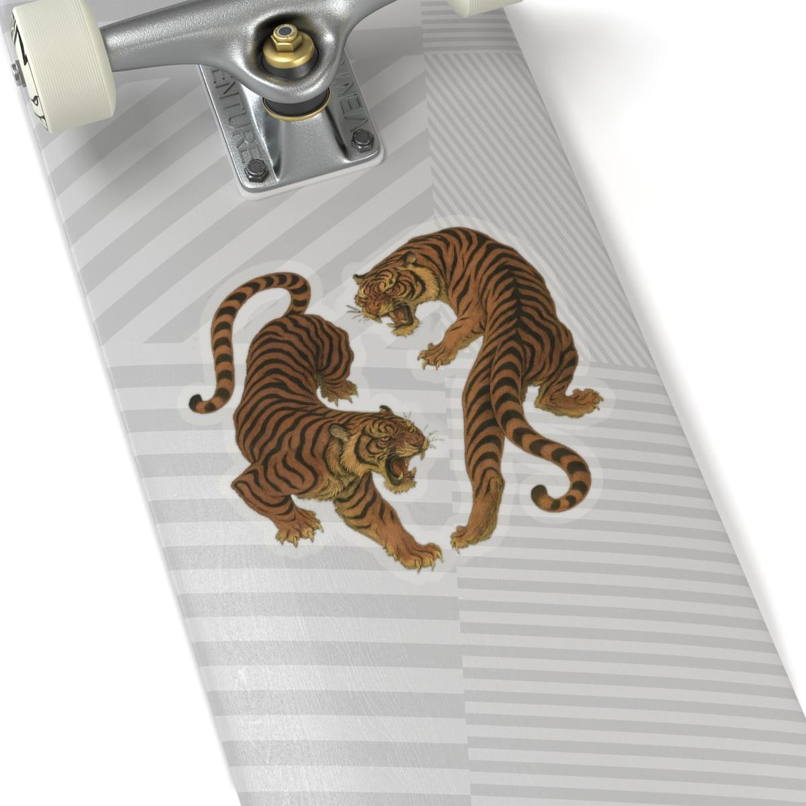 Tiger Sticker, Fighting Tigers Vinyl Decal, Wild Animal Art for Laptop ...