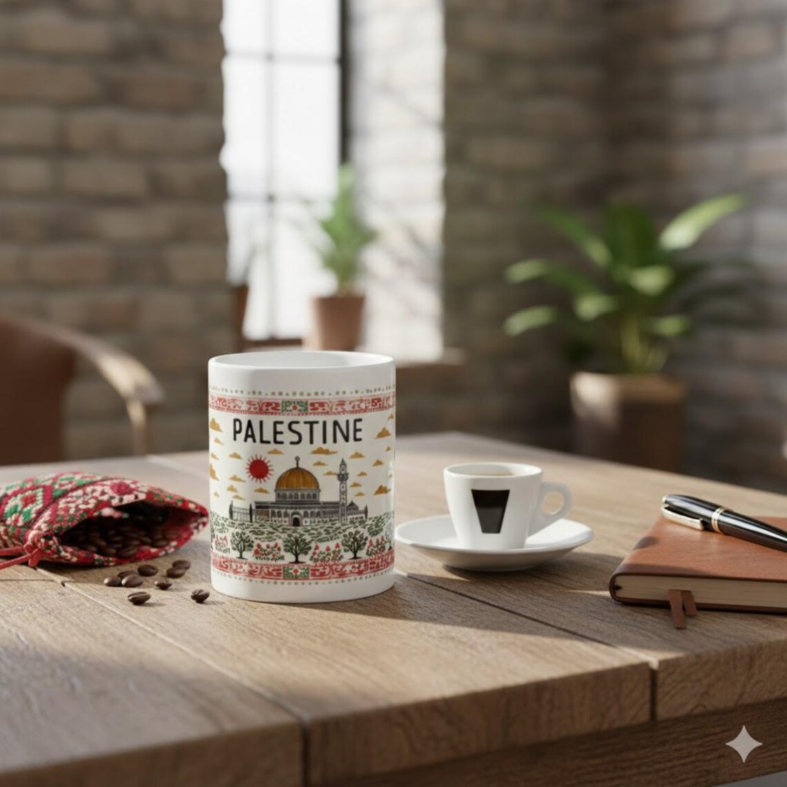 Palestine Mug, Palestinian Coffee Cup, Mosque Mug, Middle East ...