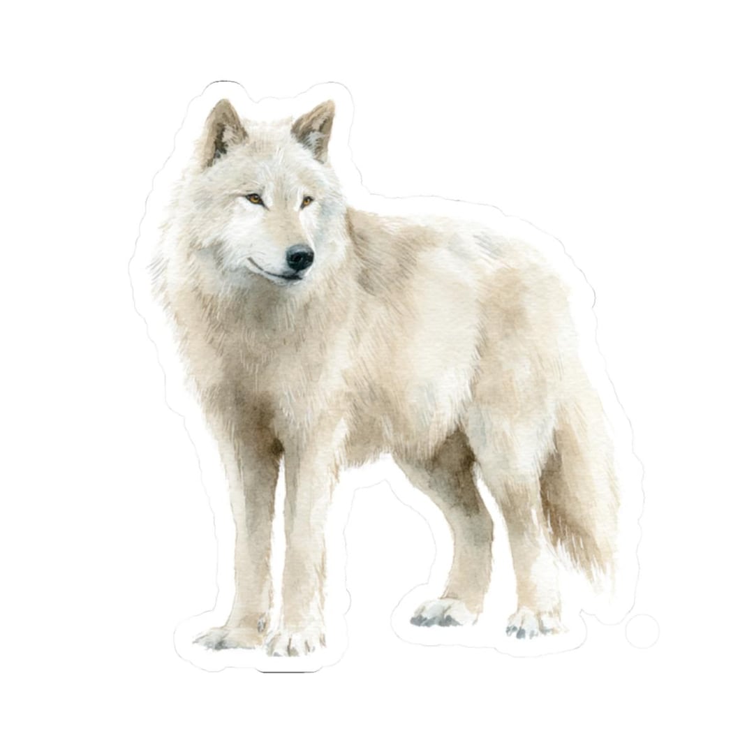 Artic Wolf Sticker, Wolf Decal, Laptop Vinyl, Artic Stickers, Wildlife ...