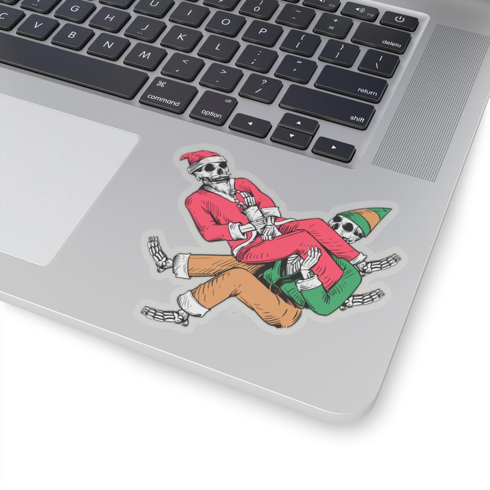Christmas Jiu Jitsu Skeleton Sticker, Xmas Arm Bar Sticker, MMA BJJ ...